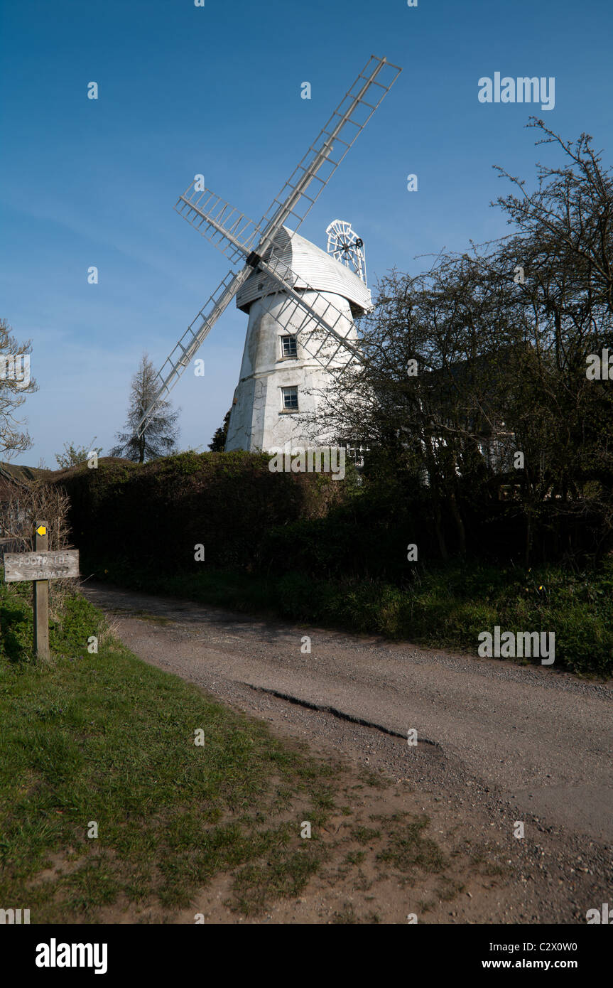 The windmill Great Bardfield Stock Photo - Alamy