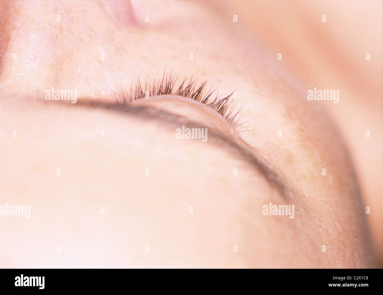 close up female closed eye Stock Photo - Alamy