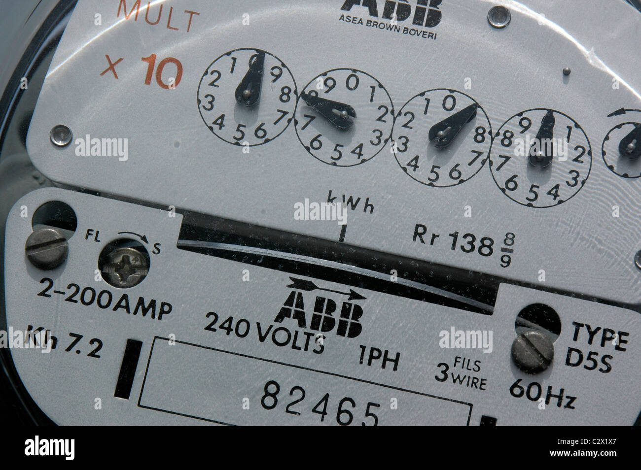 Residential Electricity meter On A House In Canada Stock Photo - Alamy