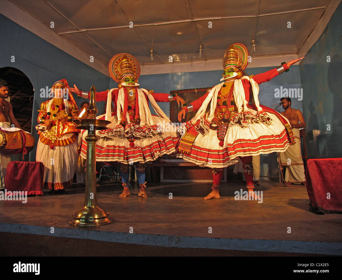 Kathakali, a spectacular classical dance drama of kerala, India Stock ...