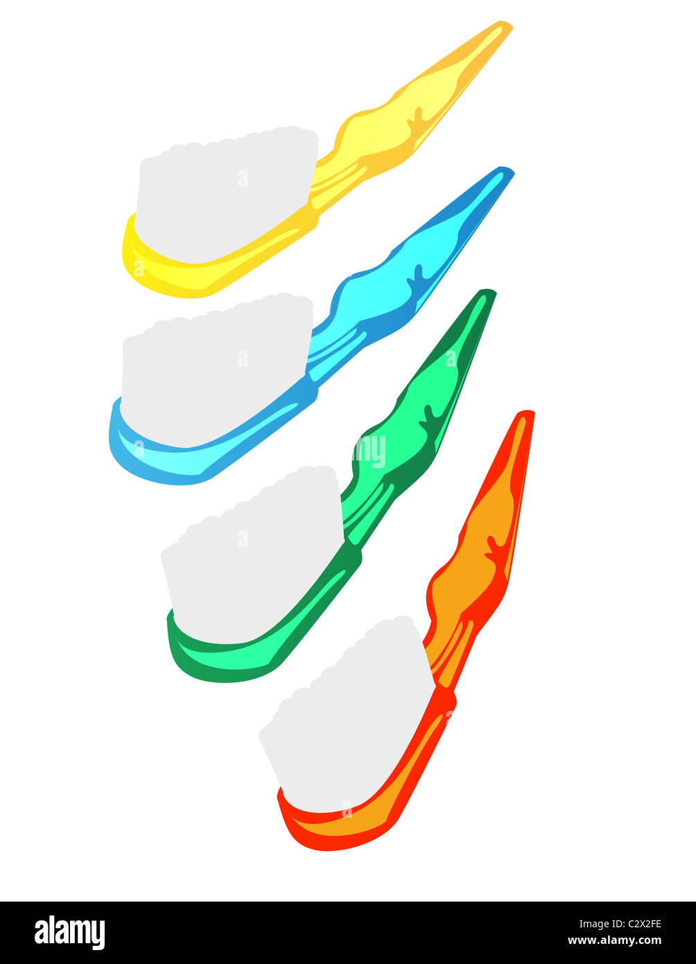 Brushes for cleaning teeth Cut Out Stock Images & Pictures - Alamy
