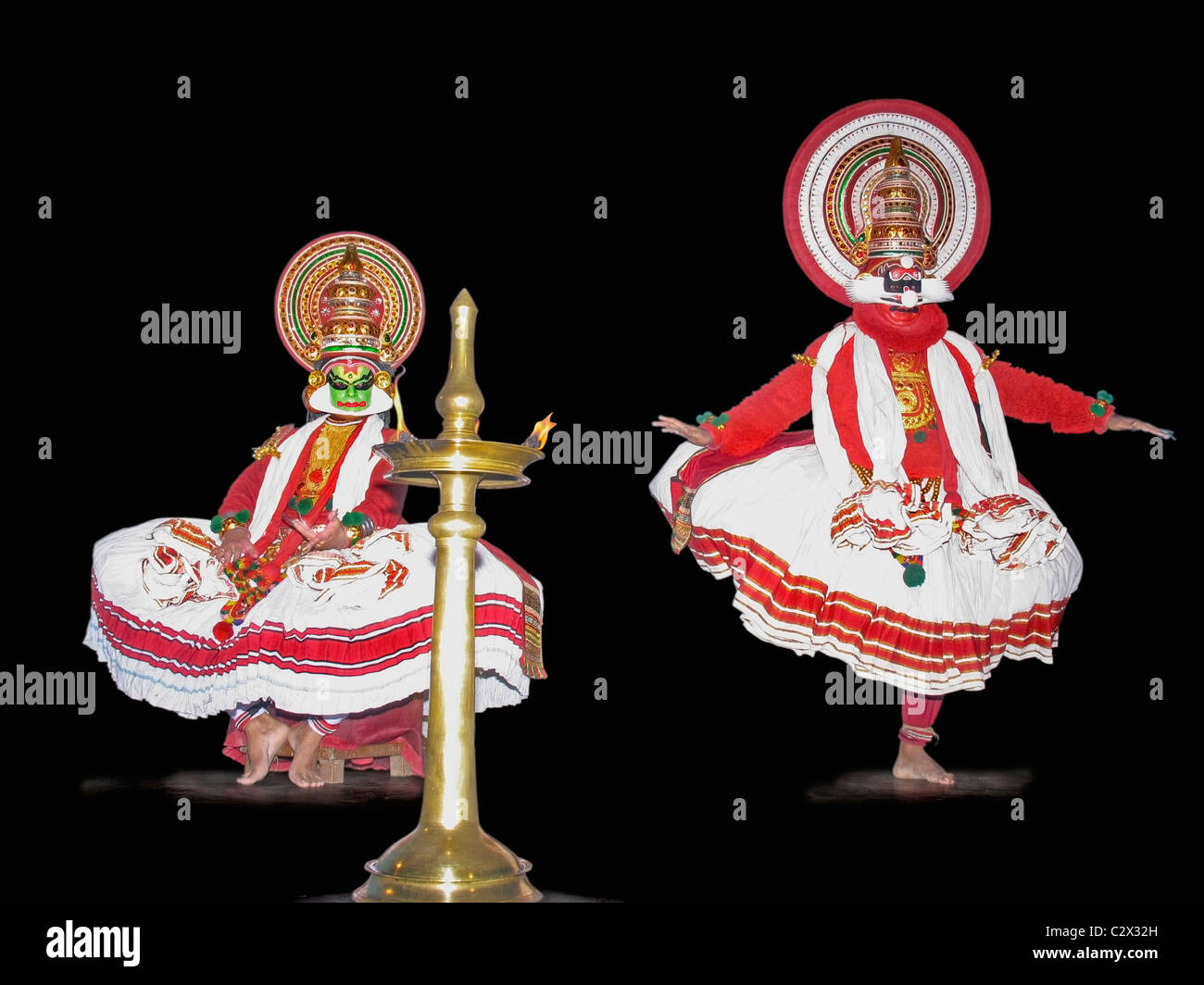 Kathakali, a spectacular classical dance drama of kerala, India Stock ...