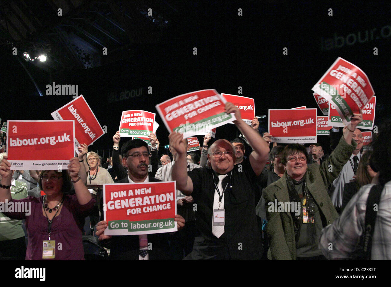 LABOUR SUPPORTERS WAVE LEAFLETS LABOUR PARTY 30 September 2010 ...