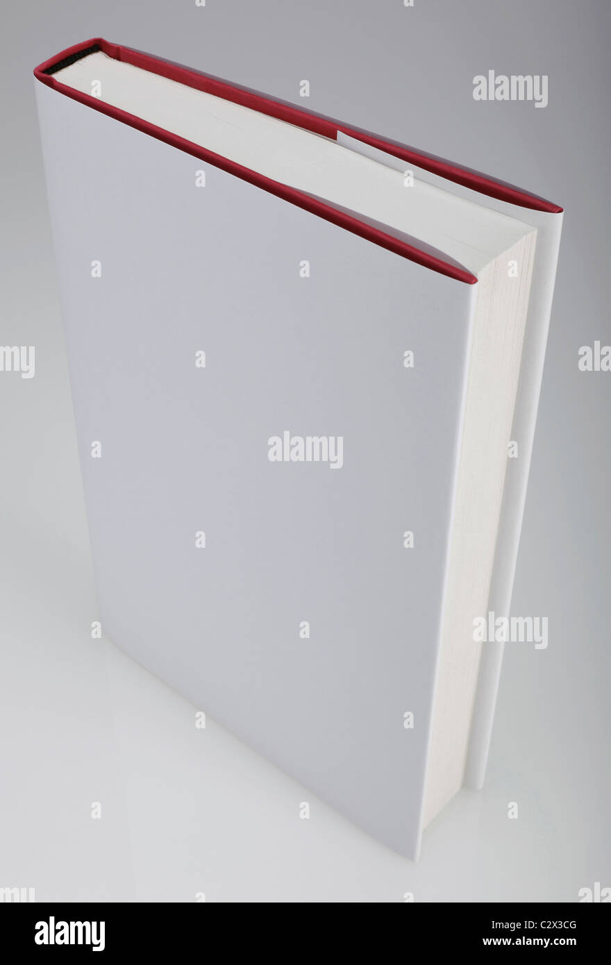 Plain white hardcover book for design layout Stock Photo - Alamy