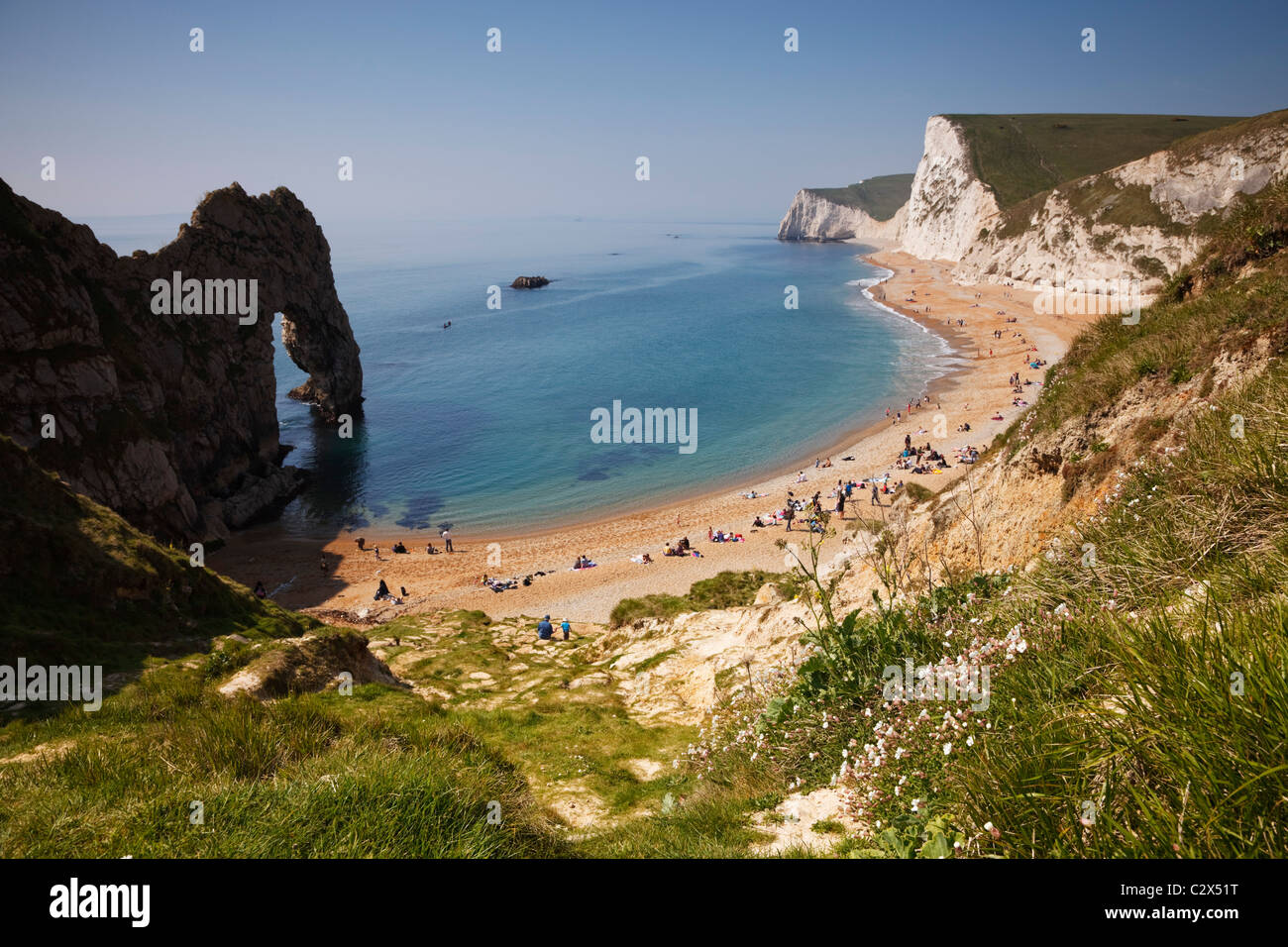 Durdle Door beach and cliffs, Dorset, England Stock Photo - Alamy