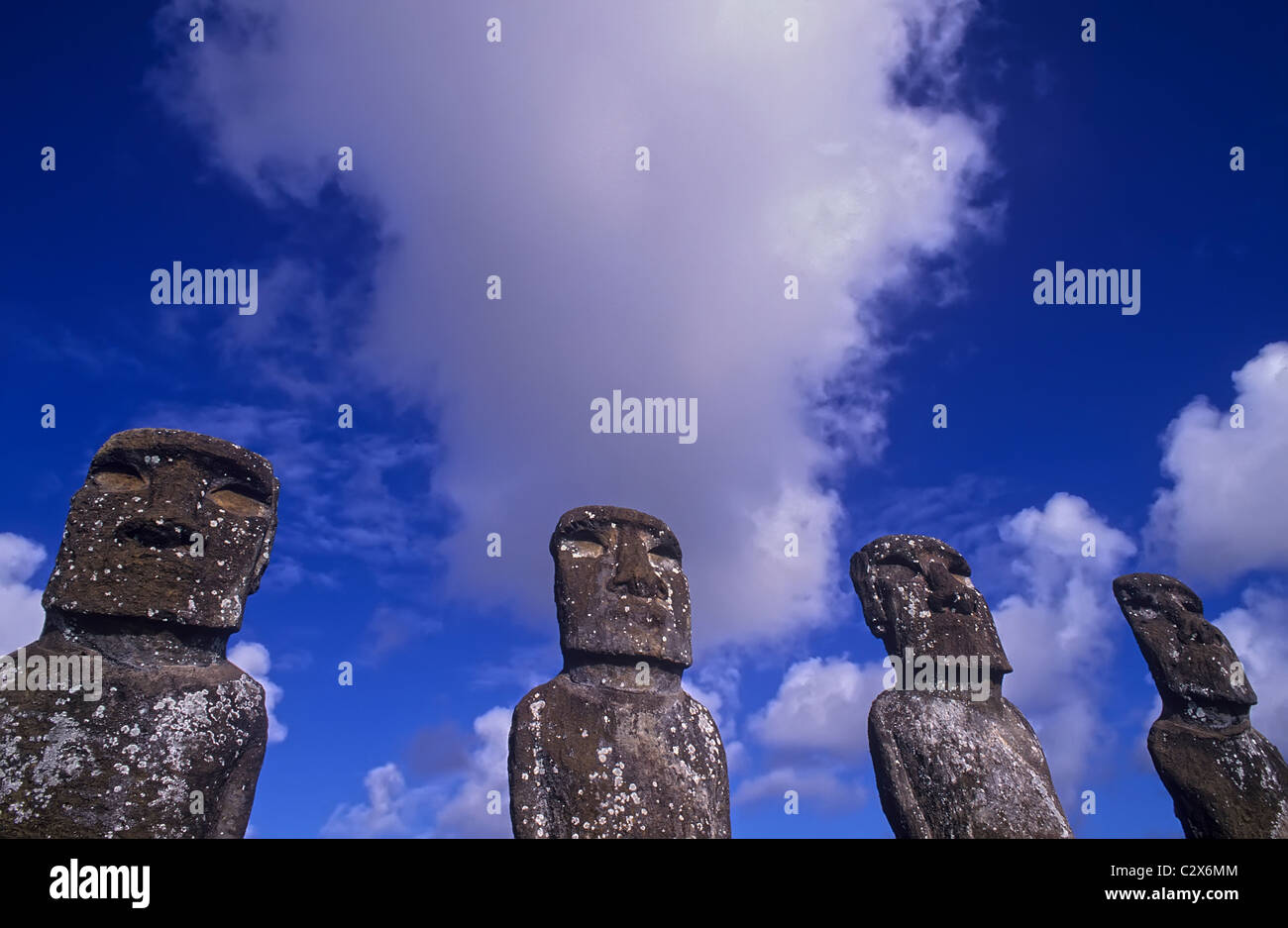 The mysterious stone statues of Easter Island Stock Photo - Alamy