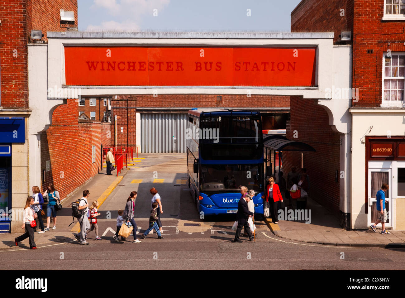 Winchester Bus Station, Hampshire Stock Photo - Alamy