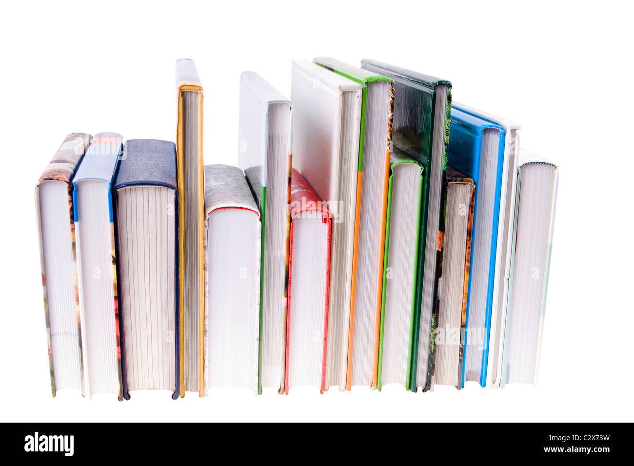 Pile of colorful Books isolated on white background Stock Photo - Alamy