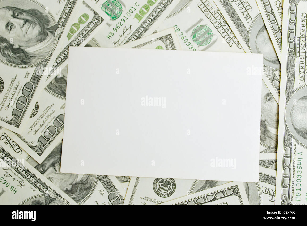 empty blank on dollars background Stock Photo - Alamy