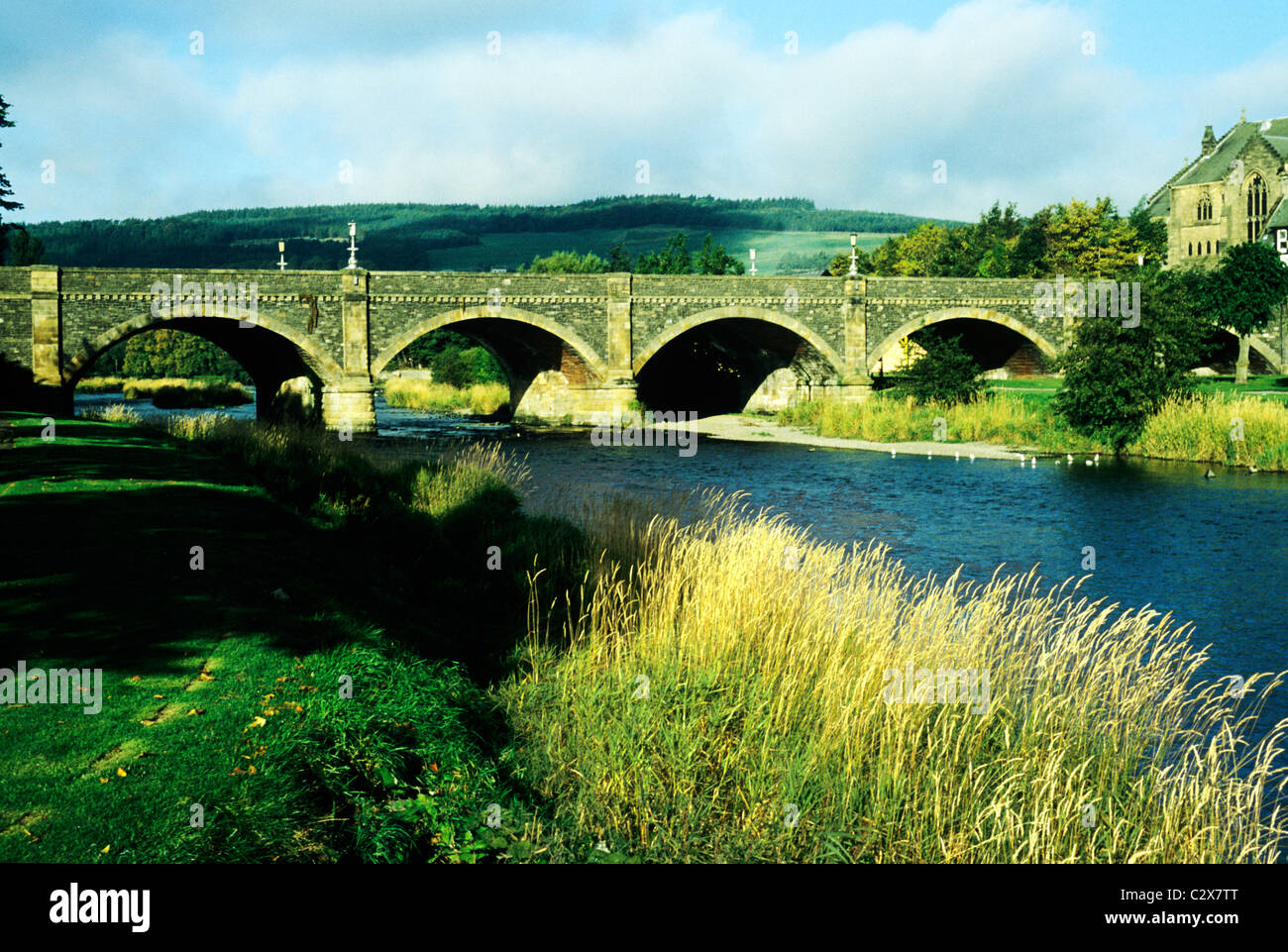 Peebles, Tweed Bridge, Scotland River Tweed Scottish town towns bridges ...
