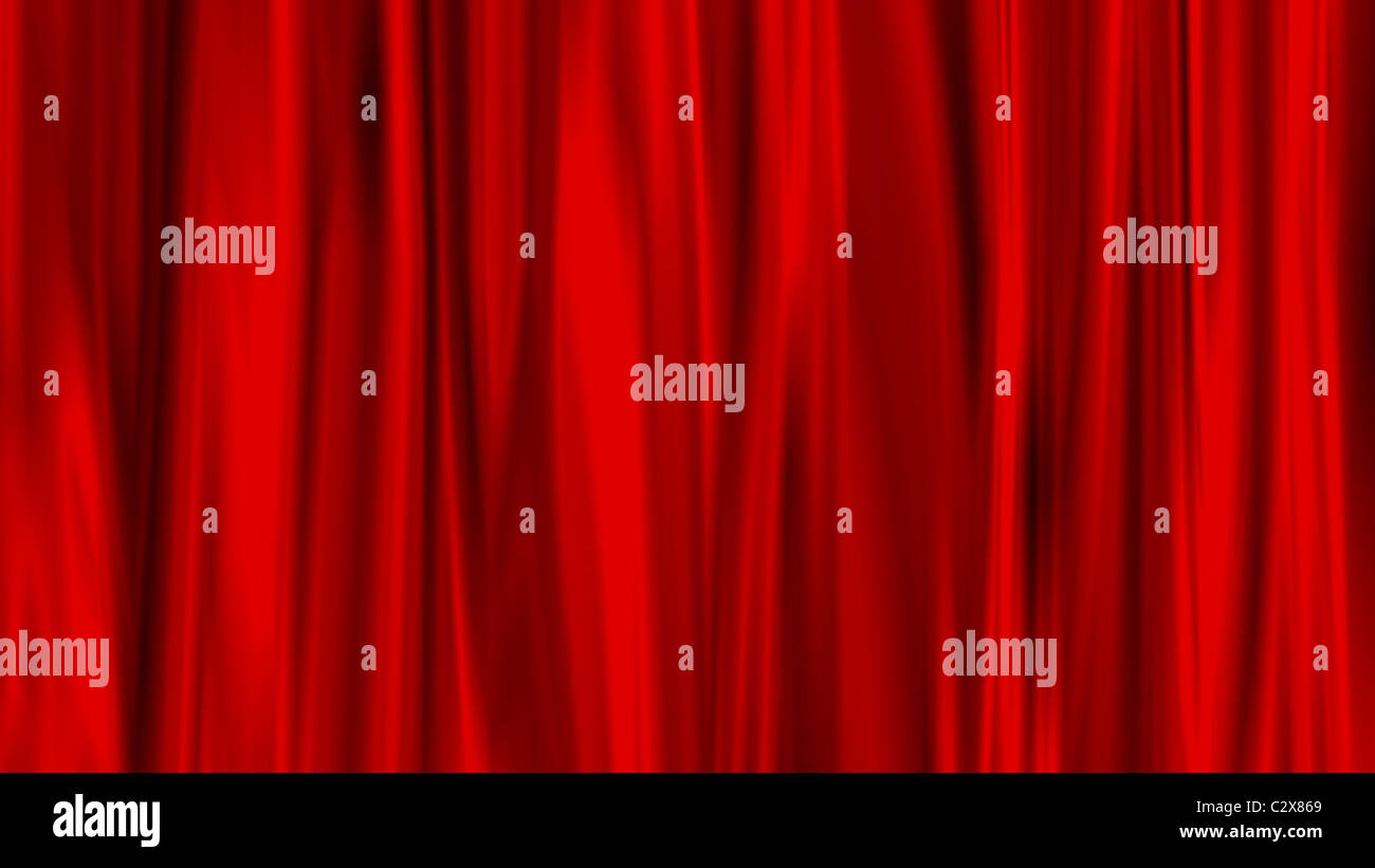 Wavy and folded red curtain Stock Photo - Alamy