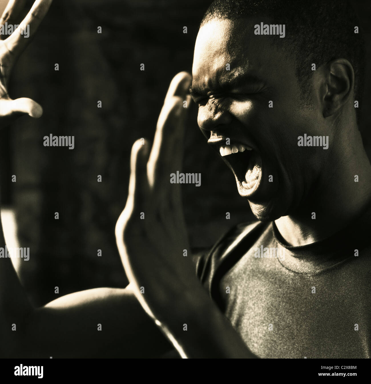 Angry, shouting man Stock Photo - Alamy