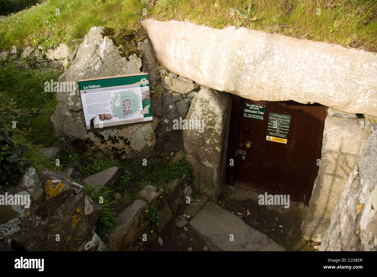 Le Dehus prehistoric burial chamber Guernsey Channel islands Stock ...