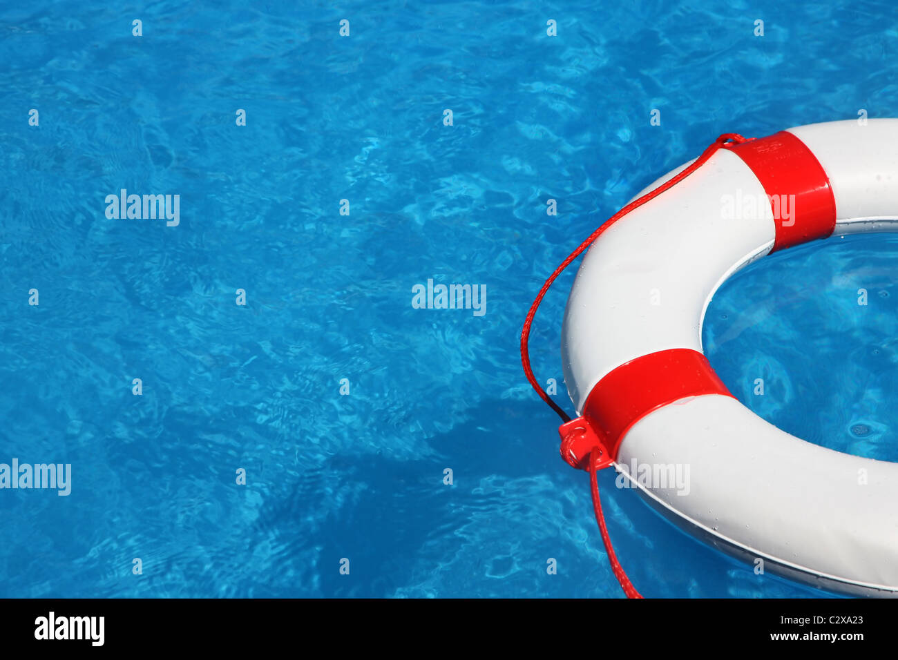 Pool with life Ring Stock Photo - Alamy