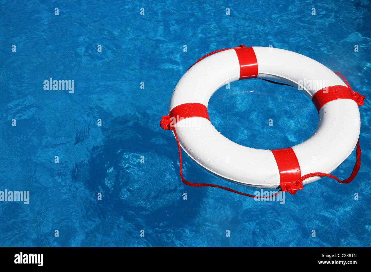 Pool with life Ring Stock Photo - Alamy