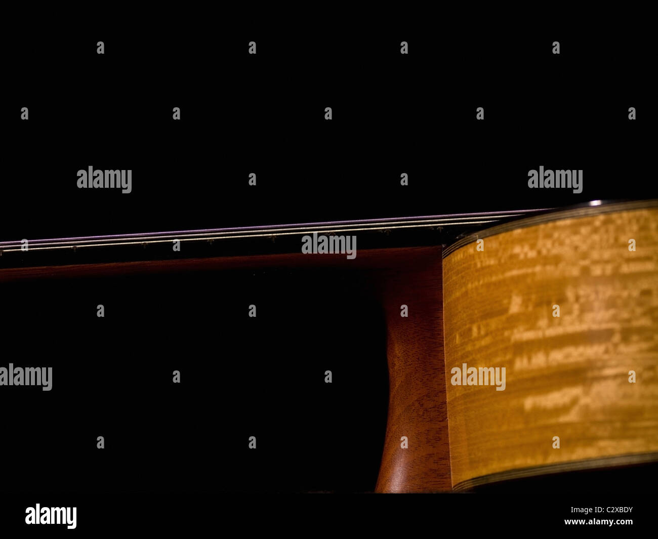 Close-Up Of An Acoustic Guitar Stock Photo - Alamy