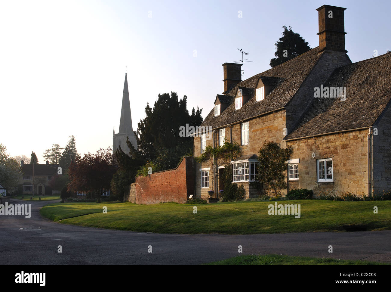Tredington village, early morning, Warwickshire, England, UK Stock ...