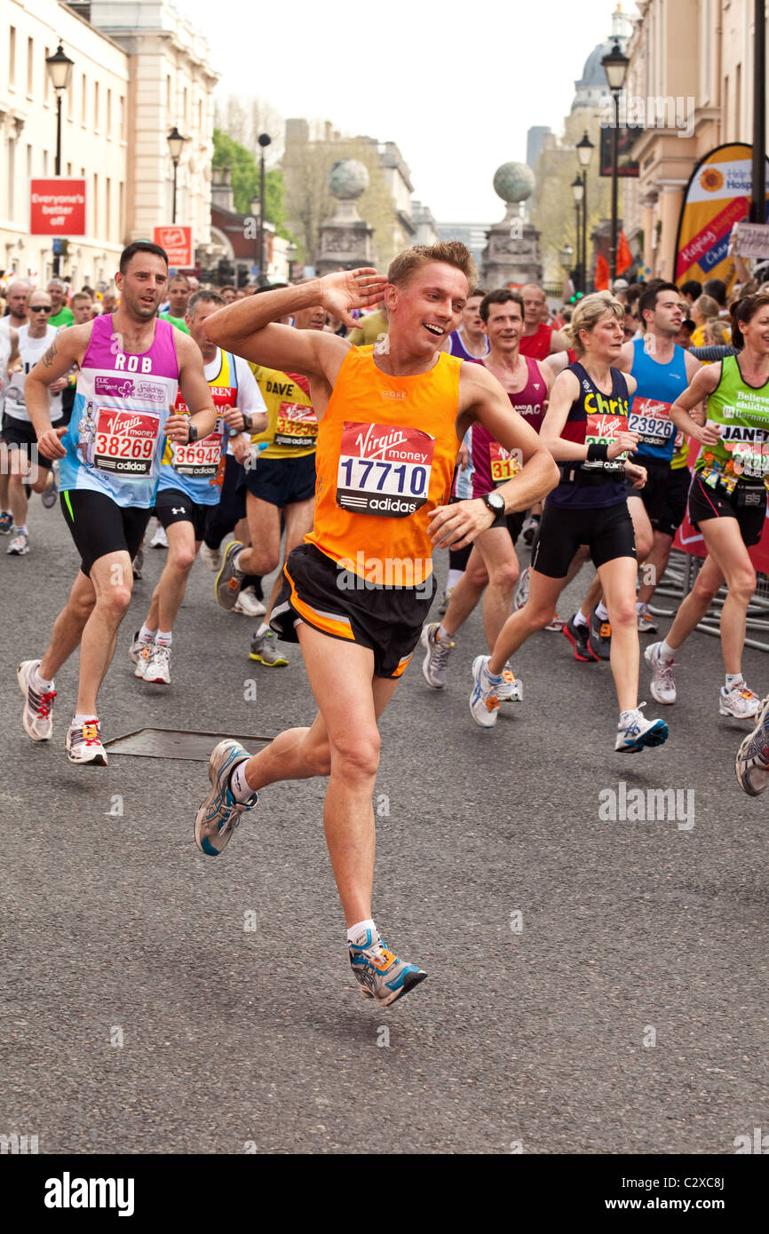 Fancy dress runner at the london marathon 2011 hi-res stock photography ...
