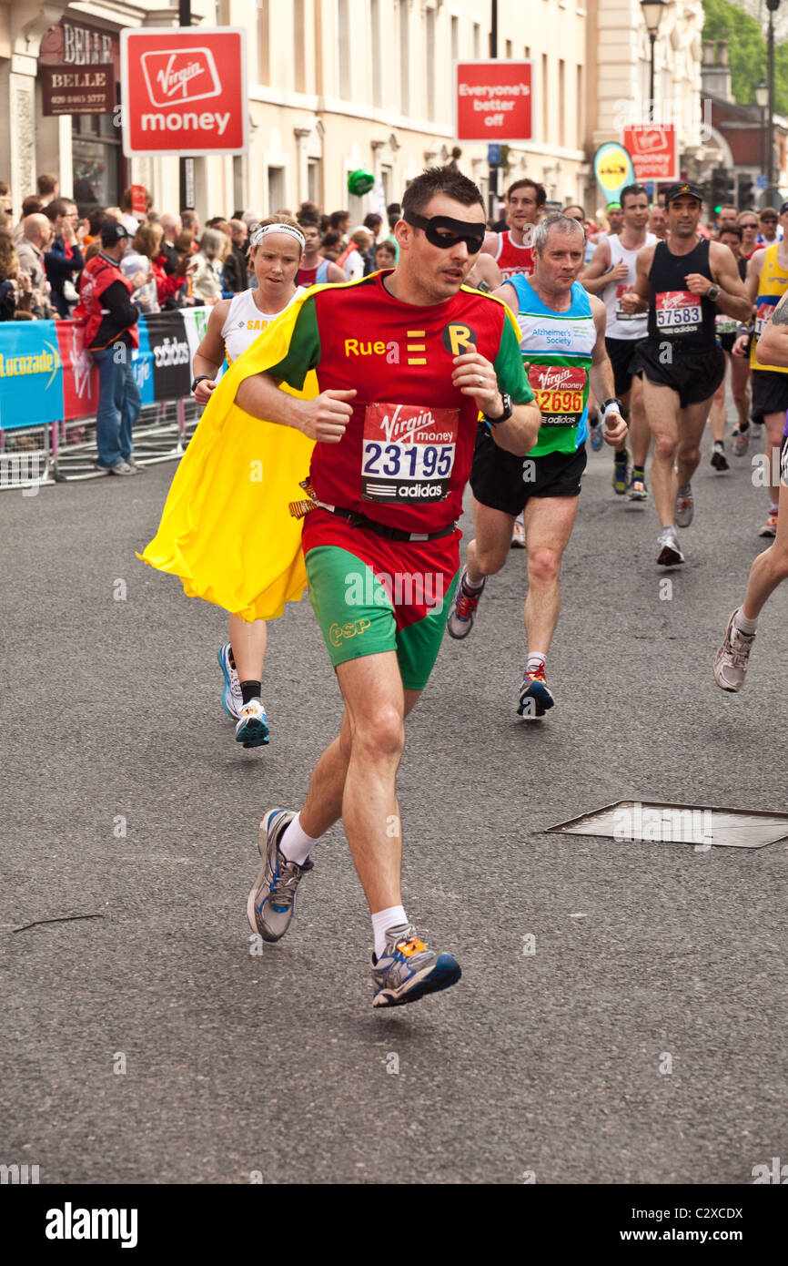 Fancy dress runner at the london marathon 2011 hi-res stock photography ...