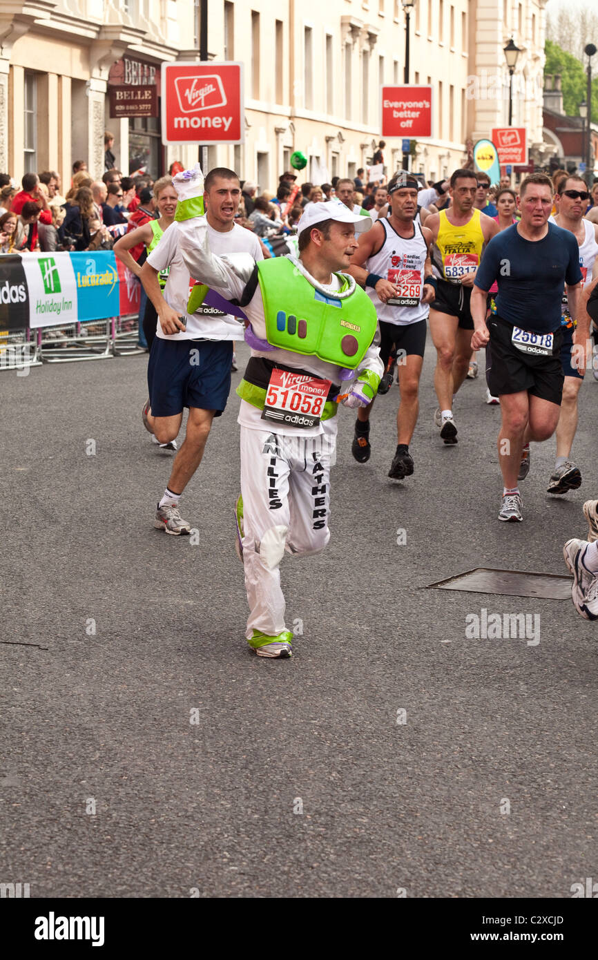 Fancy dress runner at the london marathon 2011 hi-res stock photography ...