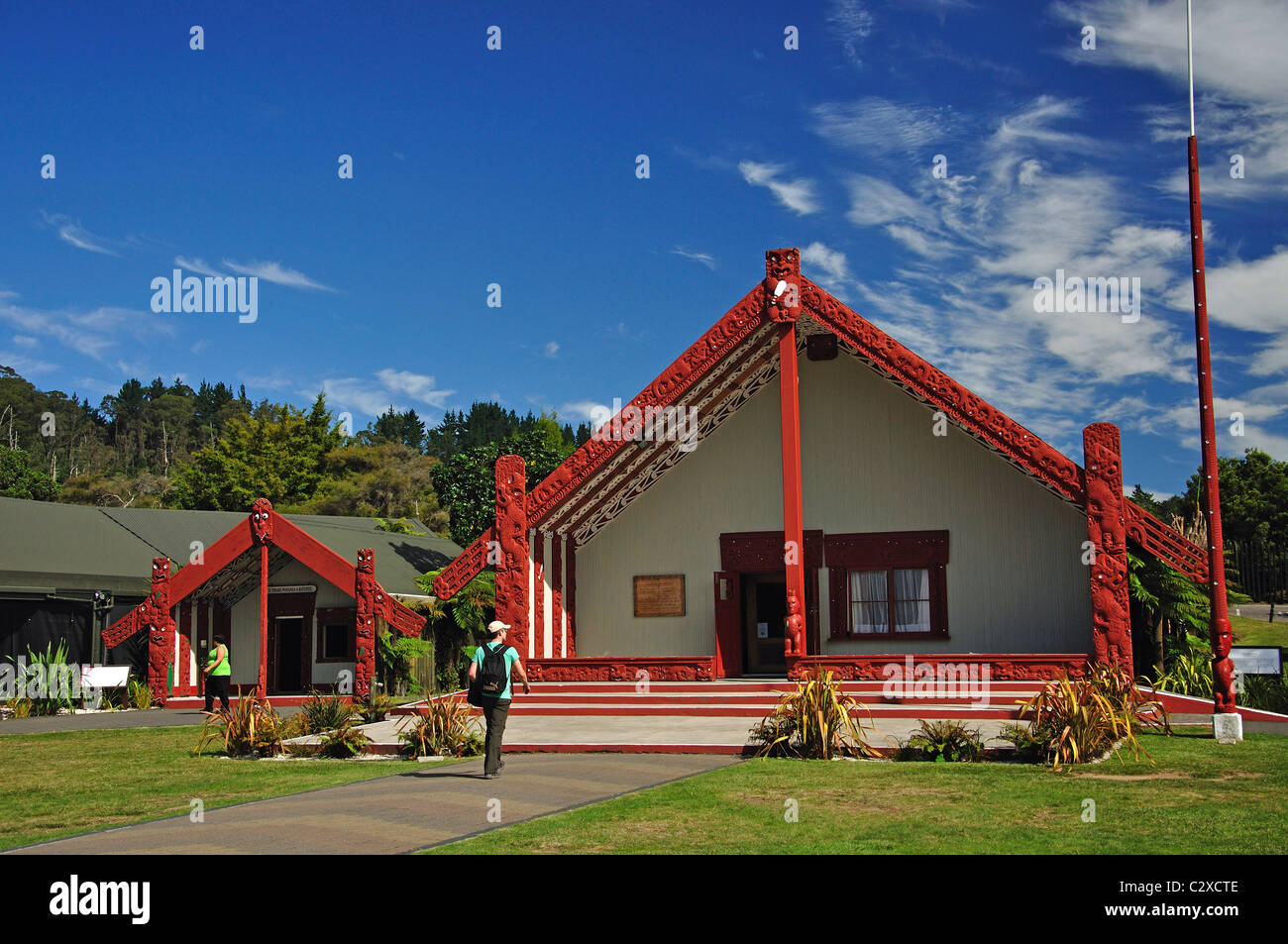 Maori meeting house, Rotowhio Marae, Te Puia, New Zealand Maori Arts ...