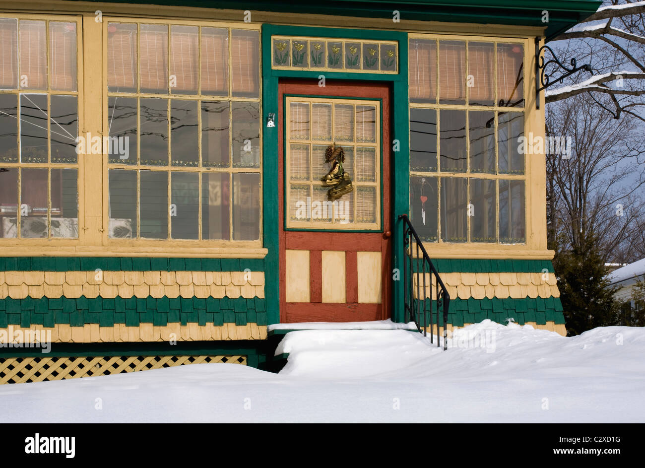 Waterloo, Quebec, Canada; Colorful Building Exterior Stock Photo - Alamy