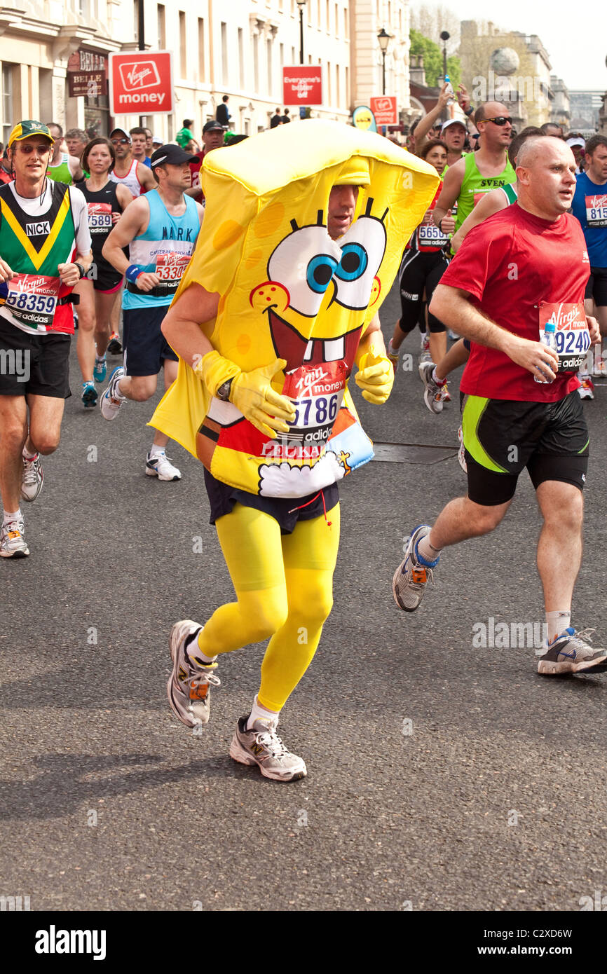Fancy dress runner at the london marathon 2011 hi-res stock photography ...