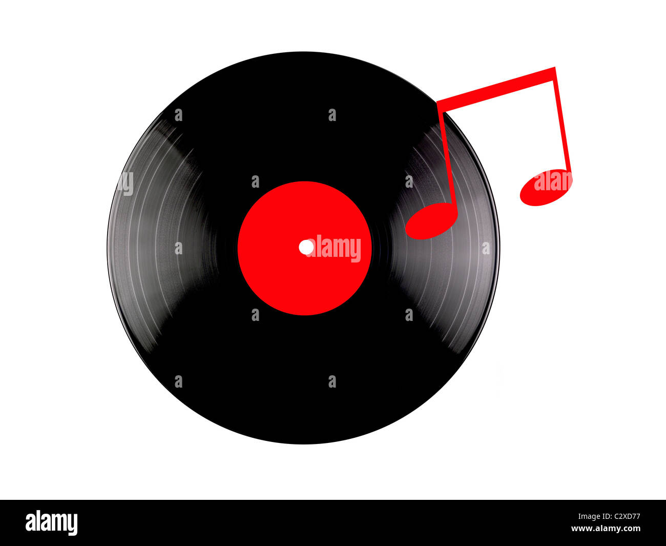 Vinyl records isolated against a white background Stock Photo - Alamy