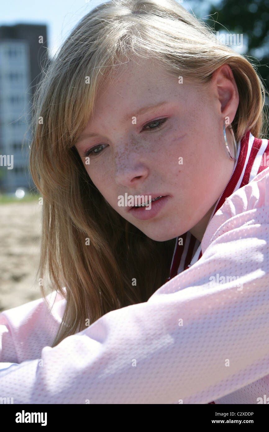 Truant female girl hi-res stock photography and images - Alamy