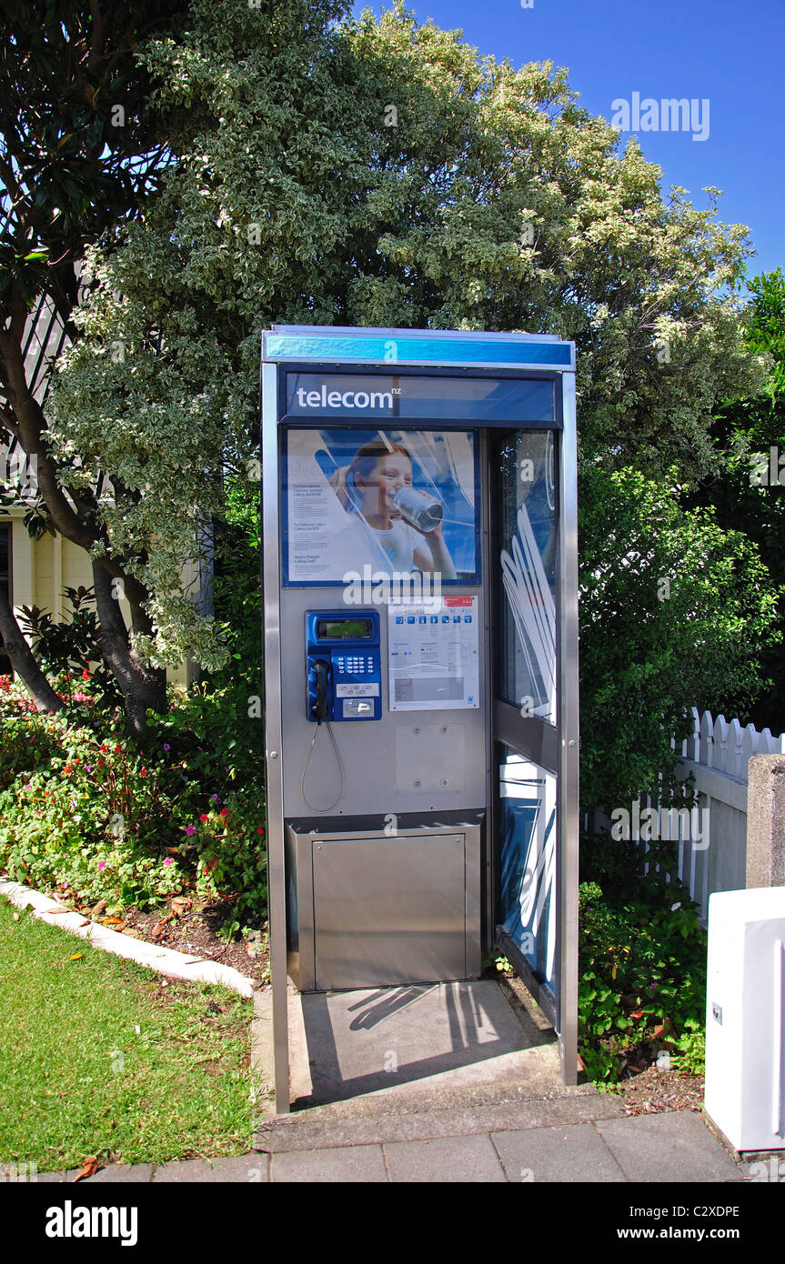 Telephone box, Kapanga Road, Coromandel Town, Coromandel Peninsula ...