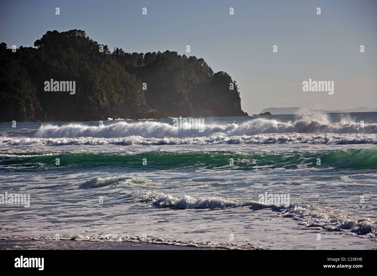 Hot Water Beach, Mercury Bay, Coromandel Peninsula, Waikato Region, North Island, New Zealand ...