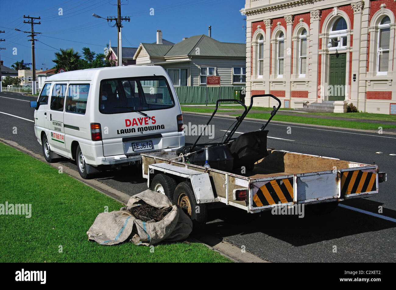 Home maintenance and lawn mowing van with trailer, Thames, Coromandel ...