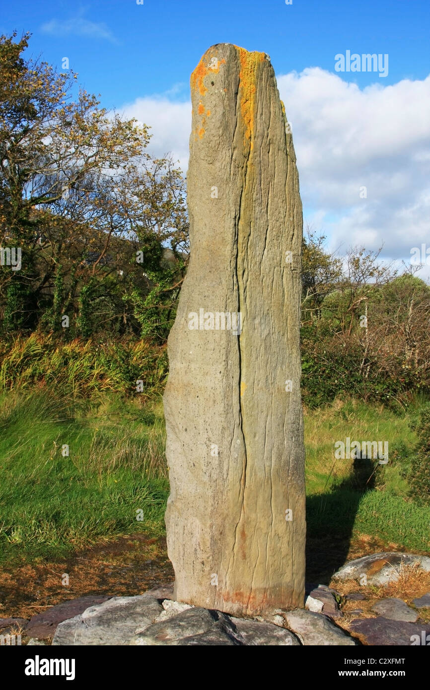 Caherdaniel Ogham Stone, Co Kerry, Ireland; Ancient Inscription On ...