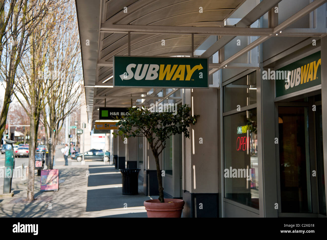 A Subway sandwich shop on the street of Seattle Stock Photo - Alamy