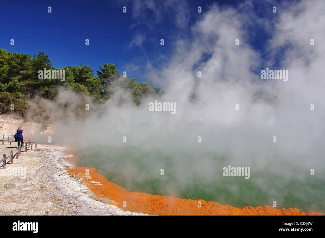 The Champagne Pool, Wai-O-Tapu Thermal Wonderland, Rotorua, Bay of ...