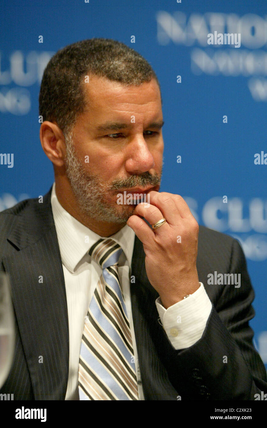 David Paterson addresses a luncheon at the National Press Club ...