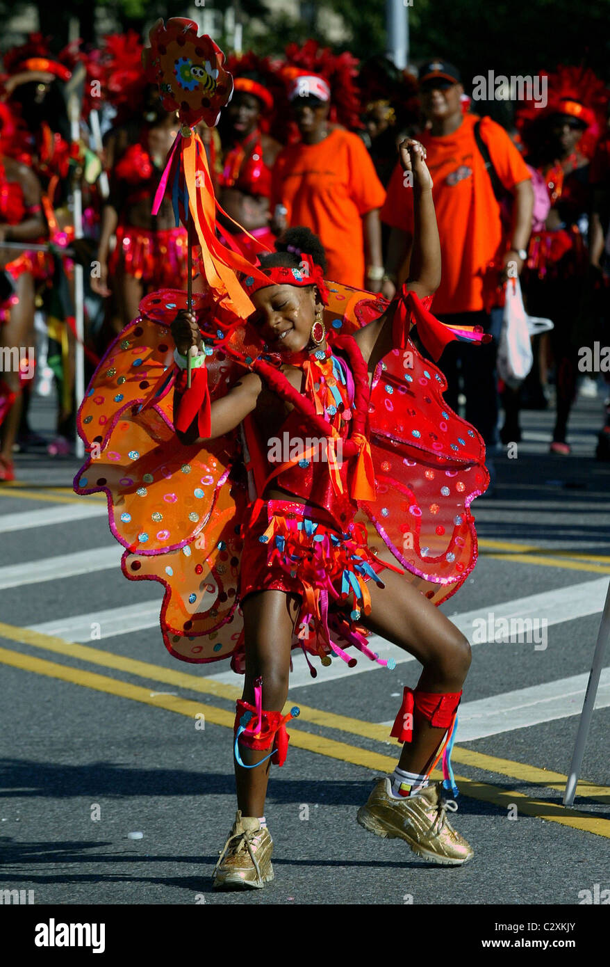 Revelers of the 41st West Indian American Day Carnival Parade in ...