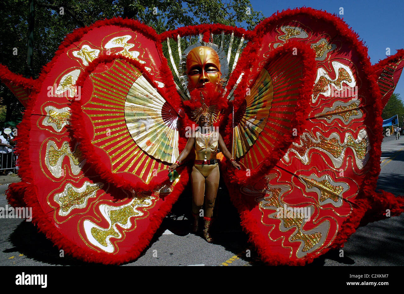 Revelers of the 41st West Indian American Day Carnival Parade in ...