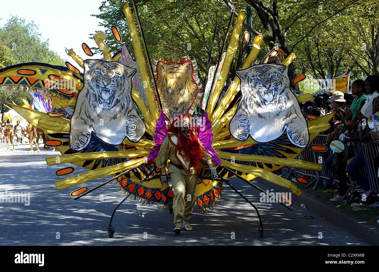 Revelers of the 41st West Indian American Day Carnival Parade in ...