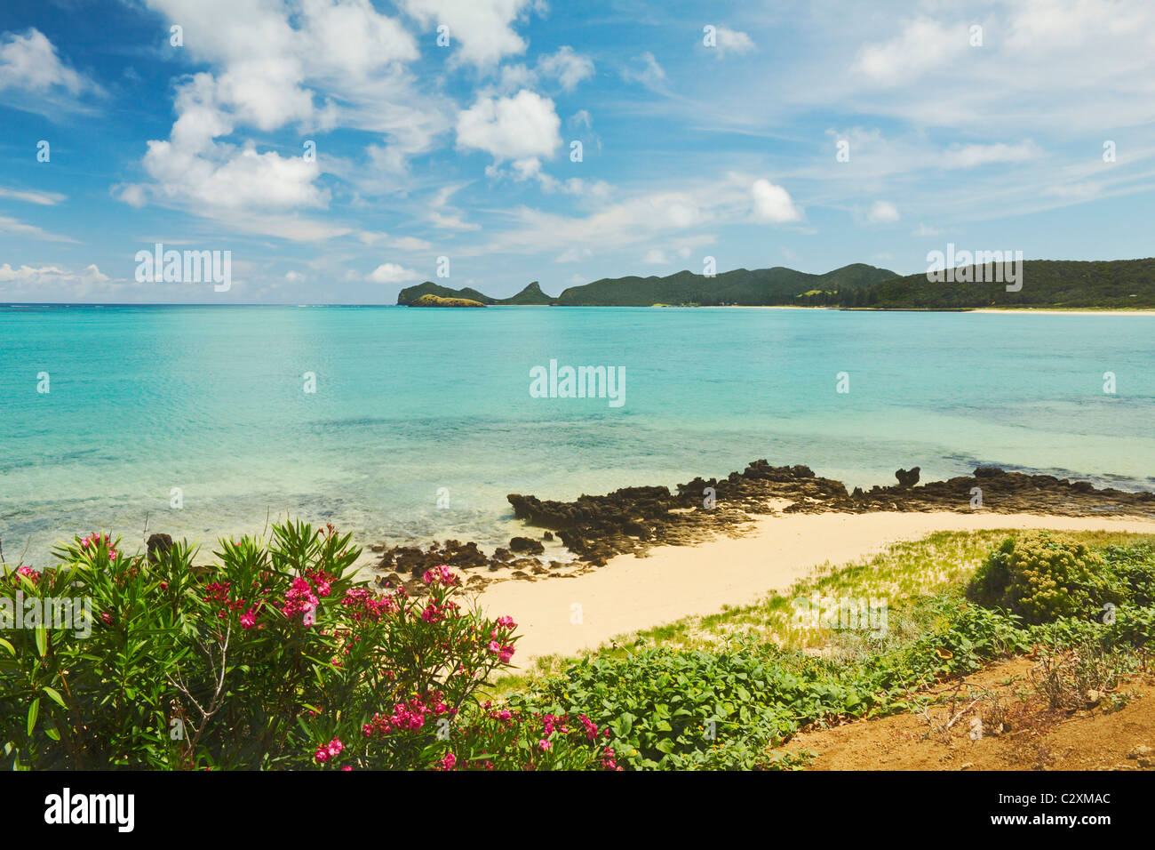View north at Lover's Bay to the sheltered lagoon with the world's ...