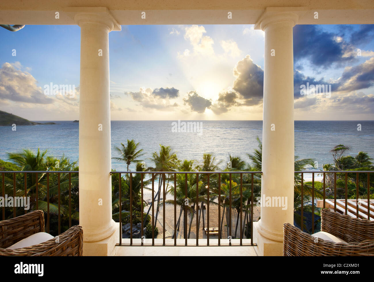 Sunrise Villa Mustique Stock Photo - Alamy
