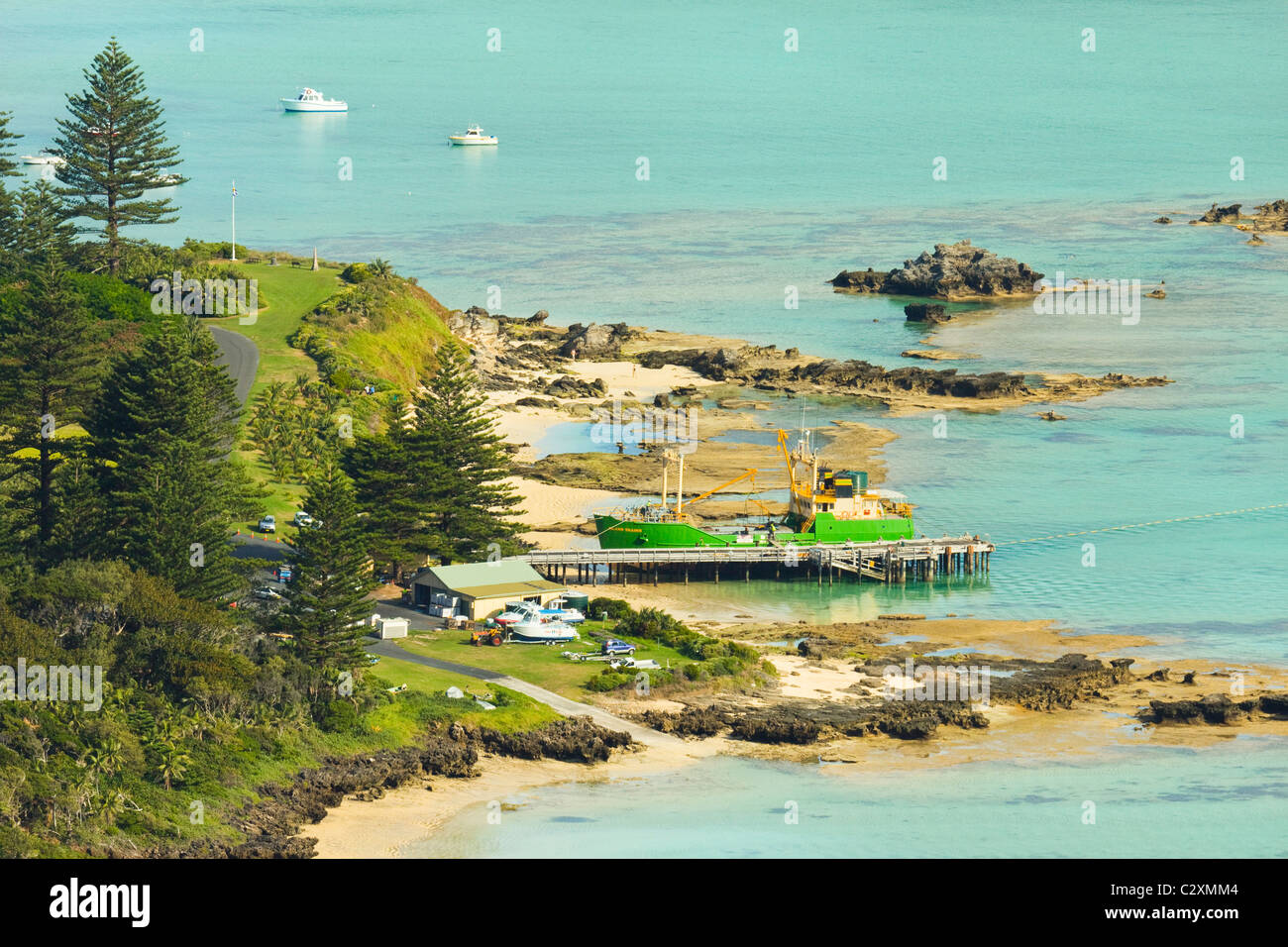 Island Trader ship delivering essential cargo from mainland to World ...