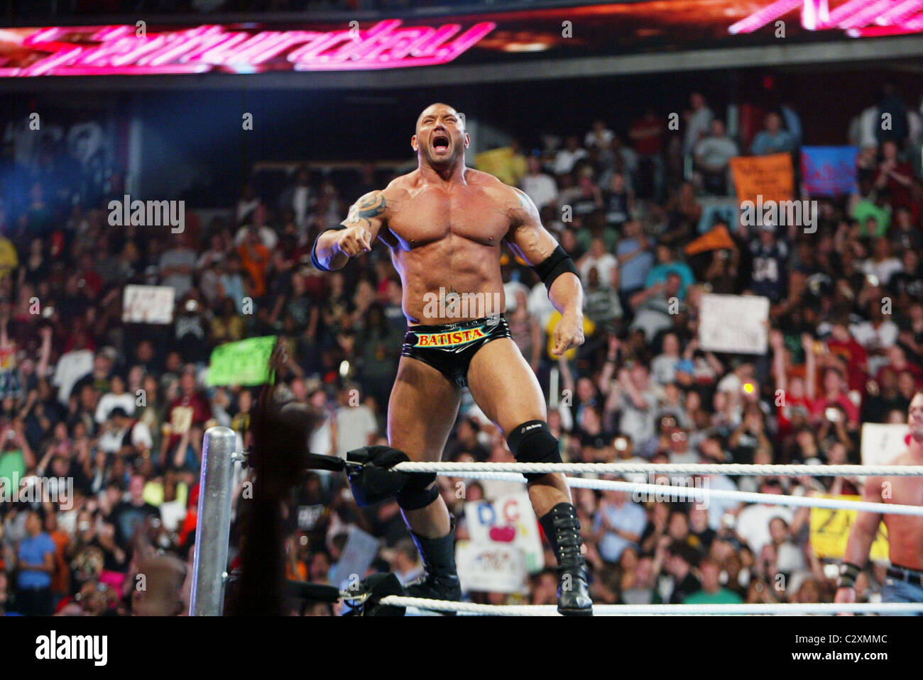 Batista WWE RAW at the Verizon Centre Washington DC, USA - 28.07.08 Stock Photo - Alamy