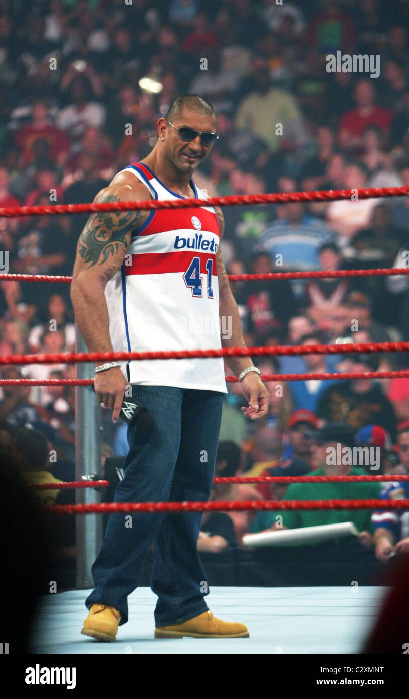 Batista WWE RAW at the Verizon Centre Washington DC, USA - 28.07.08 Stock Photo - Alamy