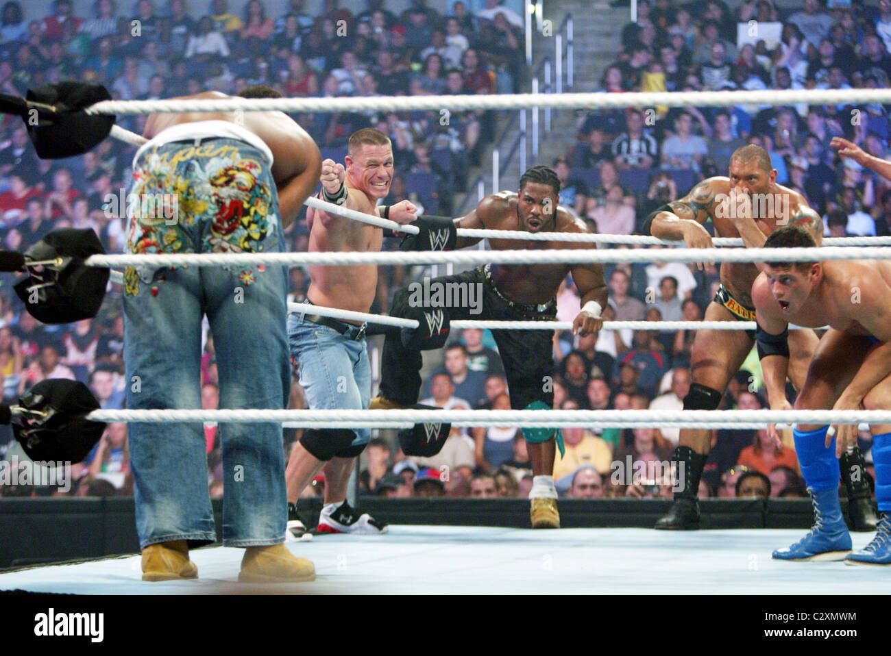Batista, JBL, Kane and Cody Rhodes WWE RAW at the Verizon Centre ...