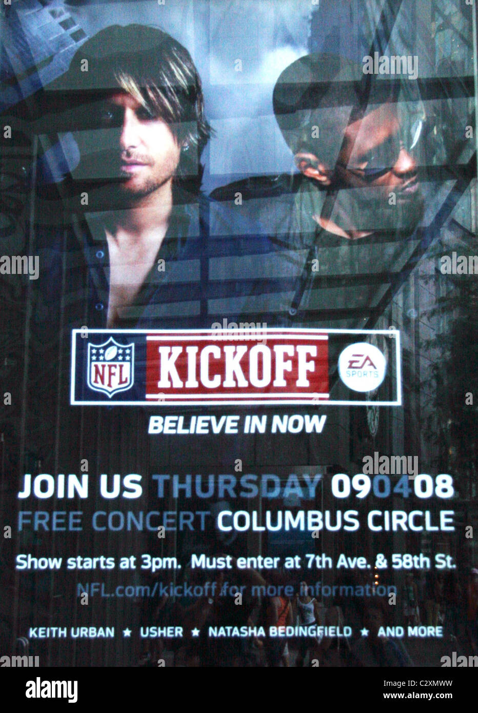 Poster 'NFL Opening Kickoff 2008 Presented by EA Sports' The NFL ...