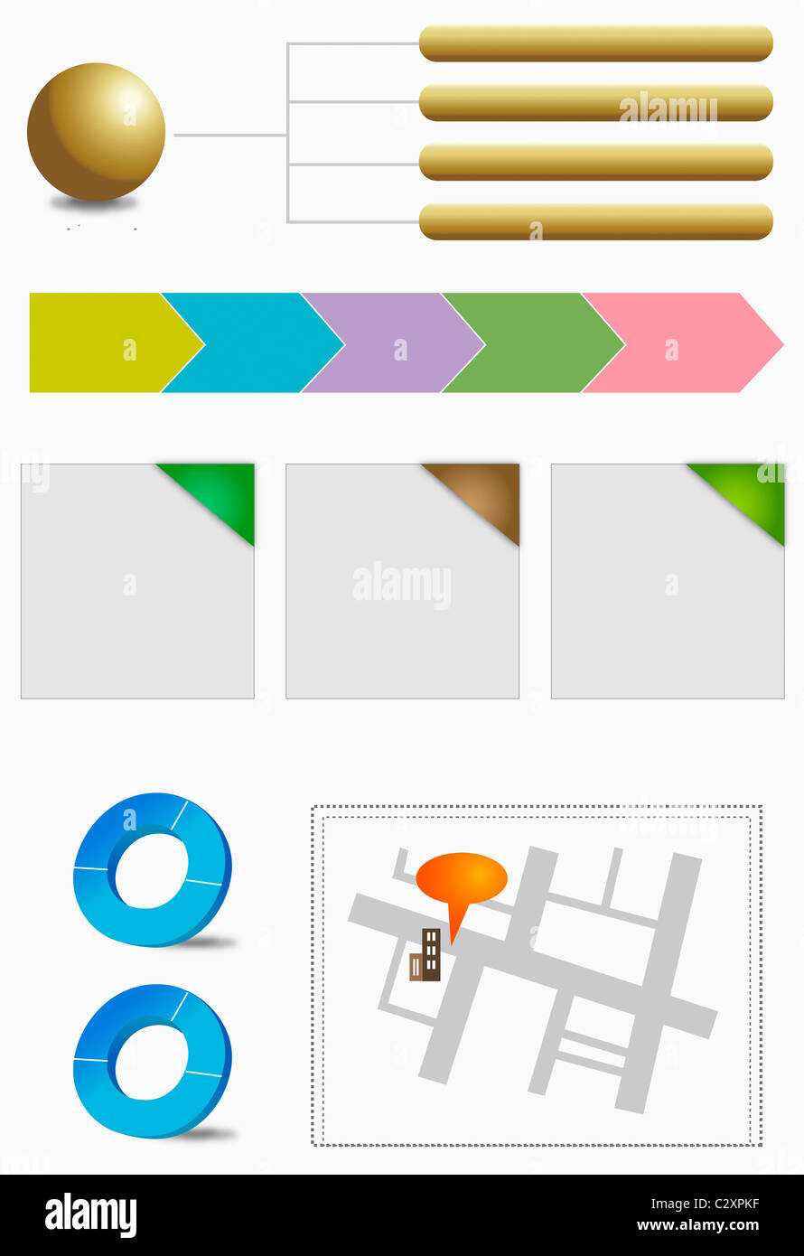 map and chart icon Stock Photo - Alamy