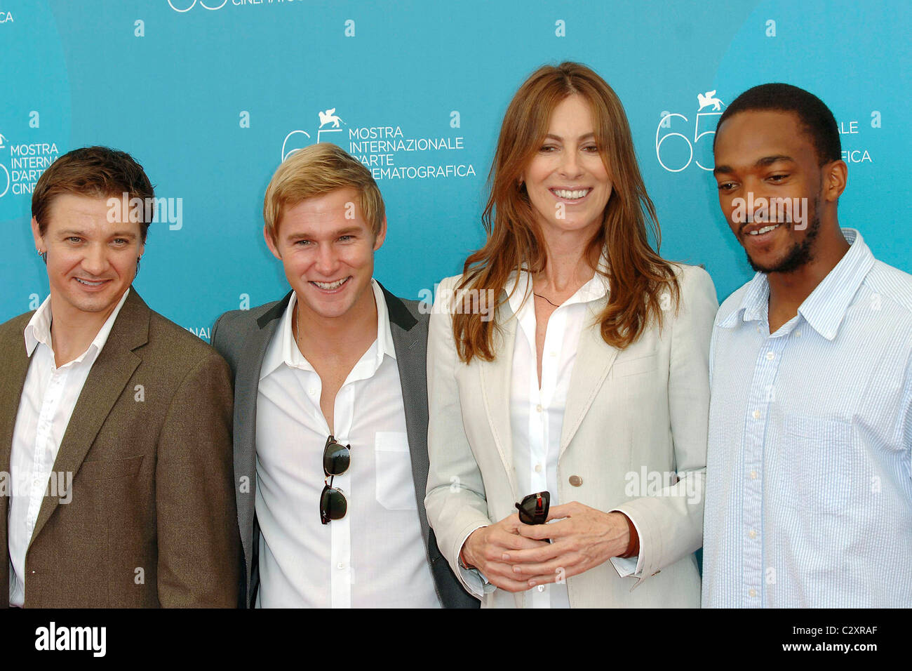 Anthony Mackie, Jeremy Renner and Brian Geraghty, Kathryn Bigelow The ...