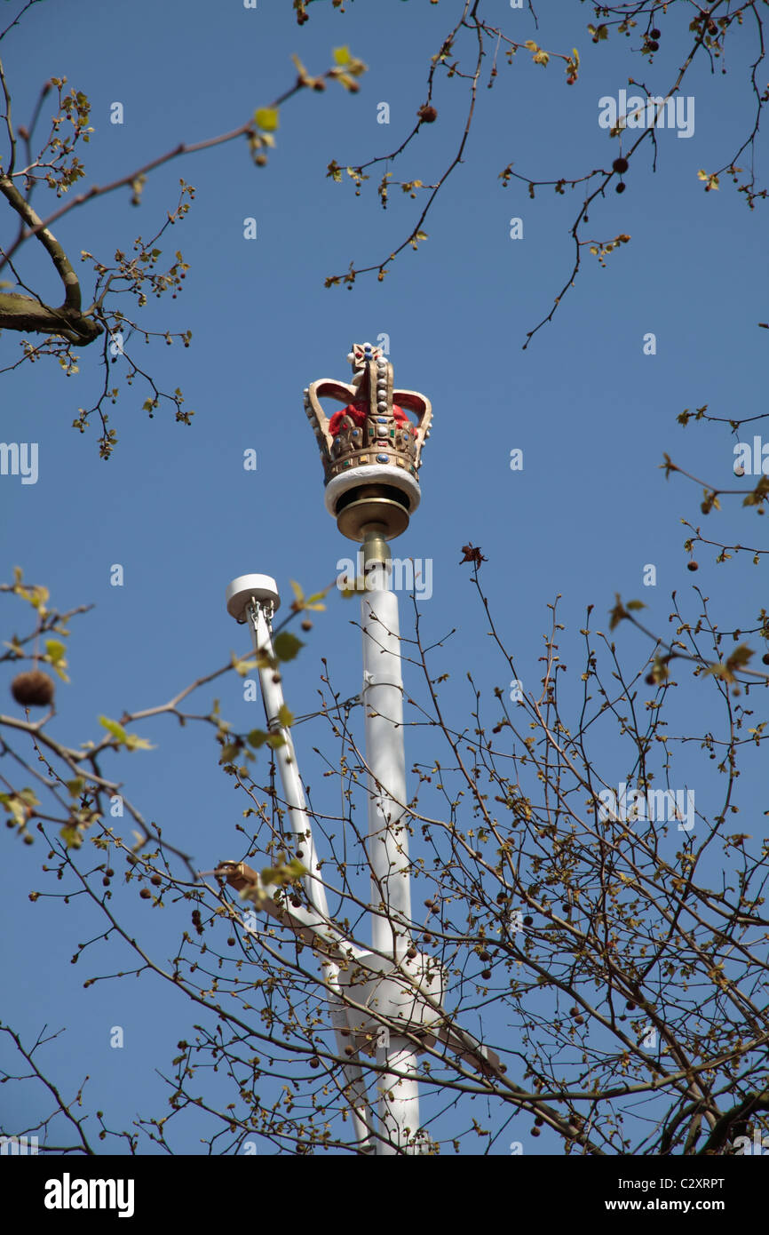Flagpole in readiness for Royal Wedding in 2011 Stock Photo - Alamy