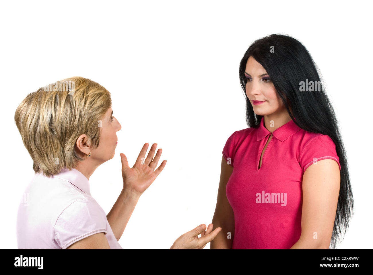 Young mother talking daughter close hi-res stock photography and images ...
